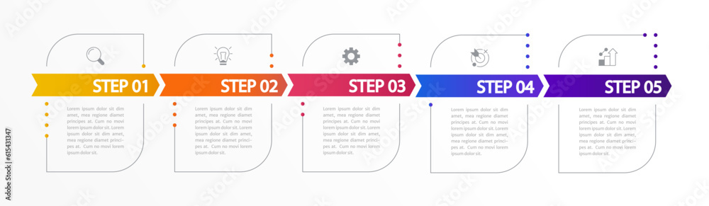Vetor Effective marketing strategy infographic chart design template ...