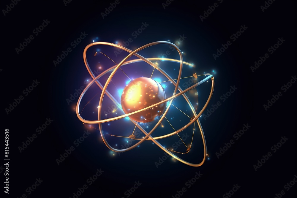 Atomic nucleus electrons neutrons protons. model shows that an atom is mostly empty space, with ...