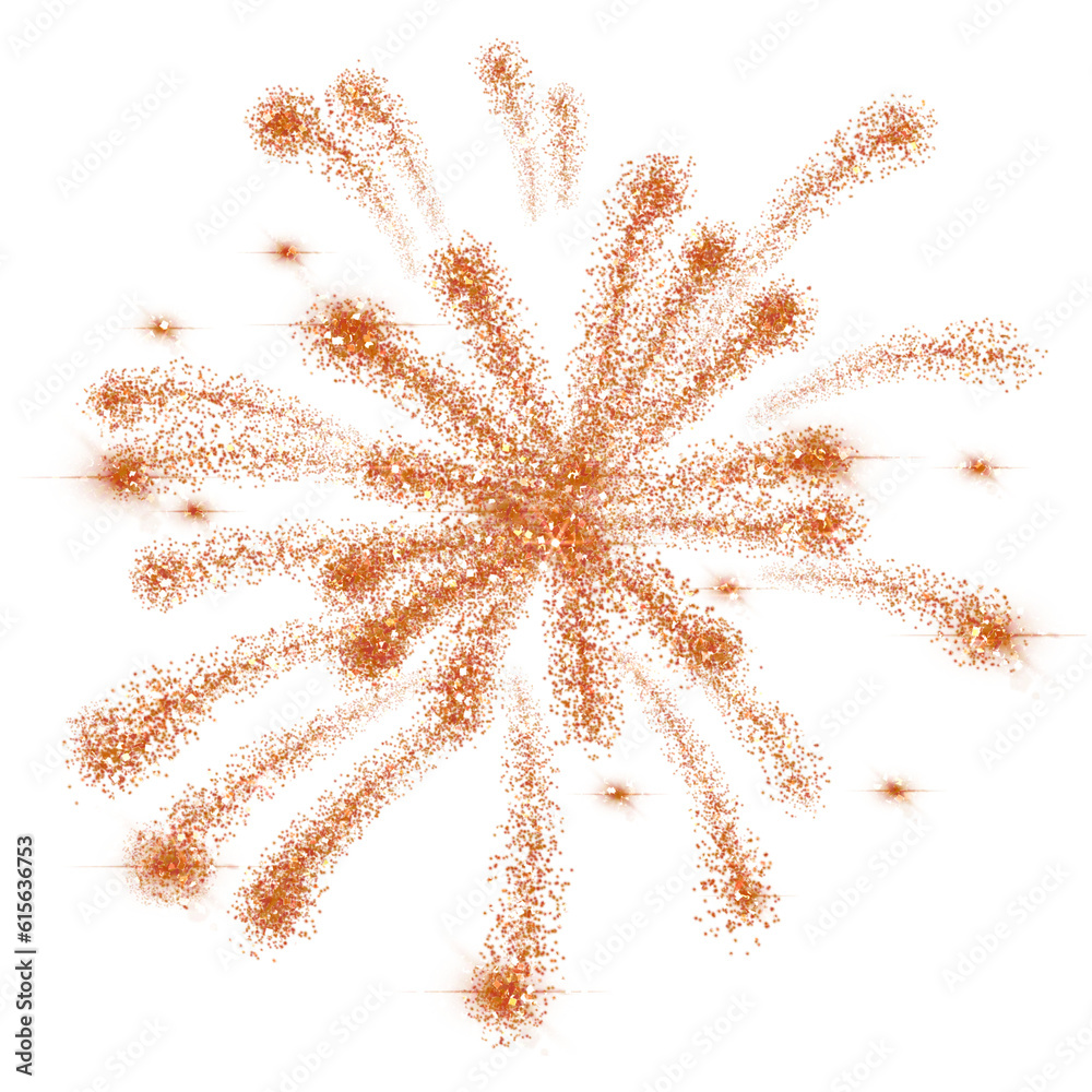 Orange fireworks design on transparent background. Fireworks icon ...