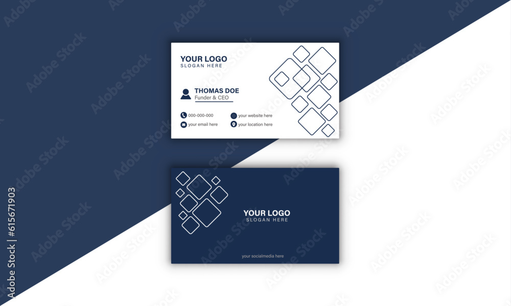 Modern simple business card design, business card or name card template ...
