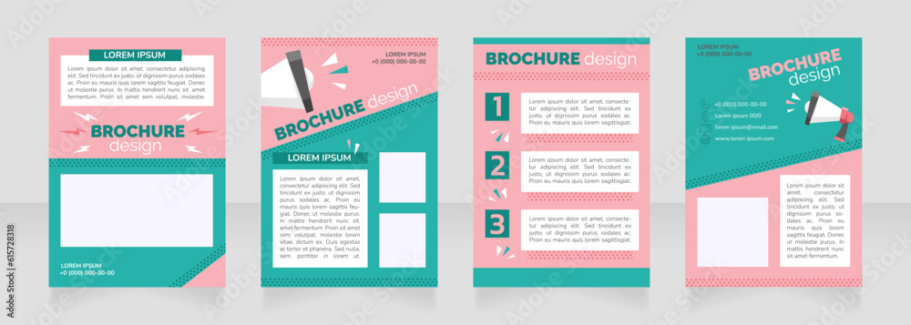 Product launch advertisement blank brochure layout design. Promo ...