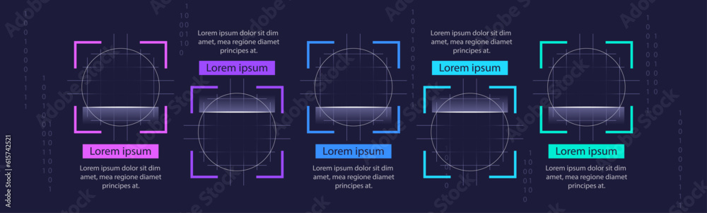 Scanning technology infographic chart design template. Abstract ...