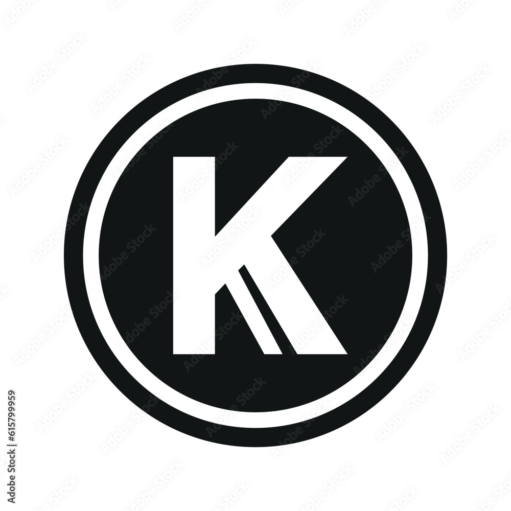 Kenyan Shilling coin symbol. black and white Flat currency icon ...