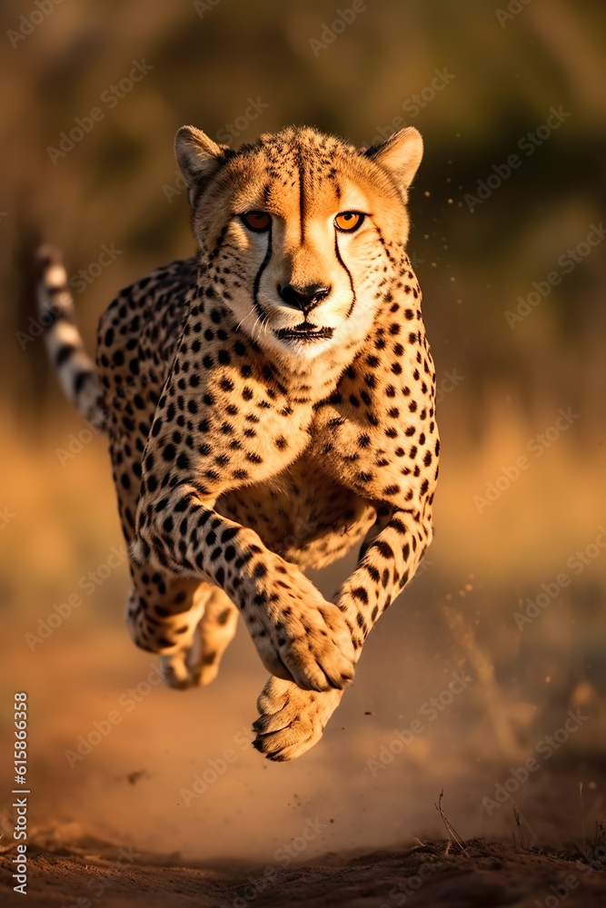 The cheetah is the fastest land animal on earth, and this image ...