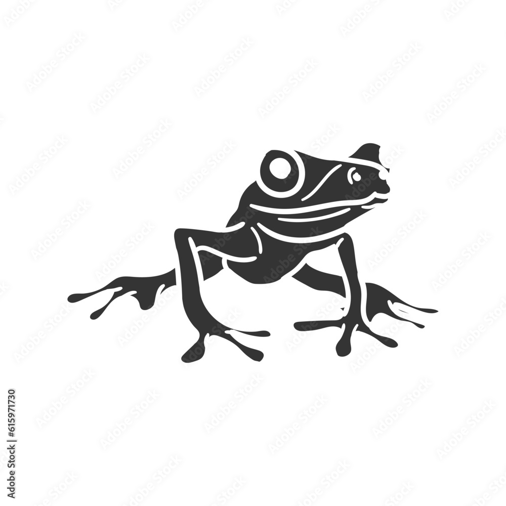 Tree Frog Icon Silhouette Illustration. Amphibian Vector Graphic ...