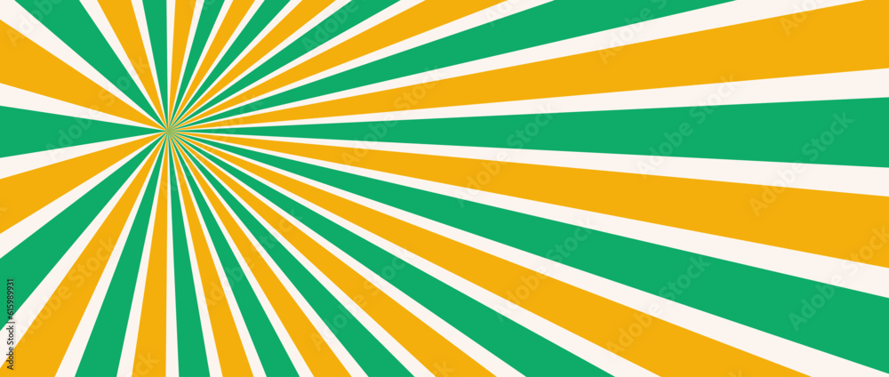 Vector de Stock Sunburst background. Radial yellow and green lines ...