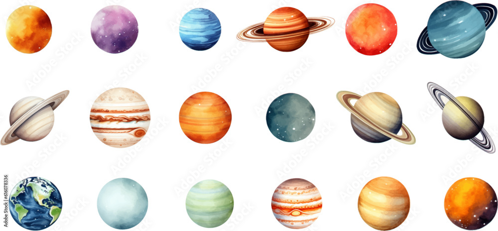 planets set in the style of photo-realistic compositions, rtx on ...