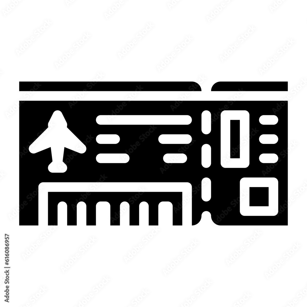 boarding pass barcode and qr code scanning Stock Vector | Adobe Stock