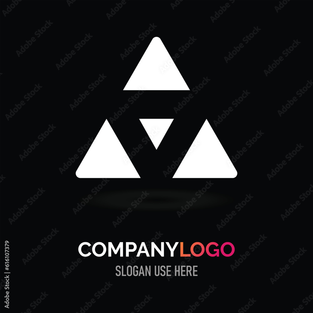 Minimalist Tricon logo design Stock Vector | Adobe Stock