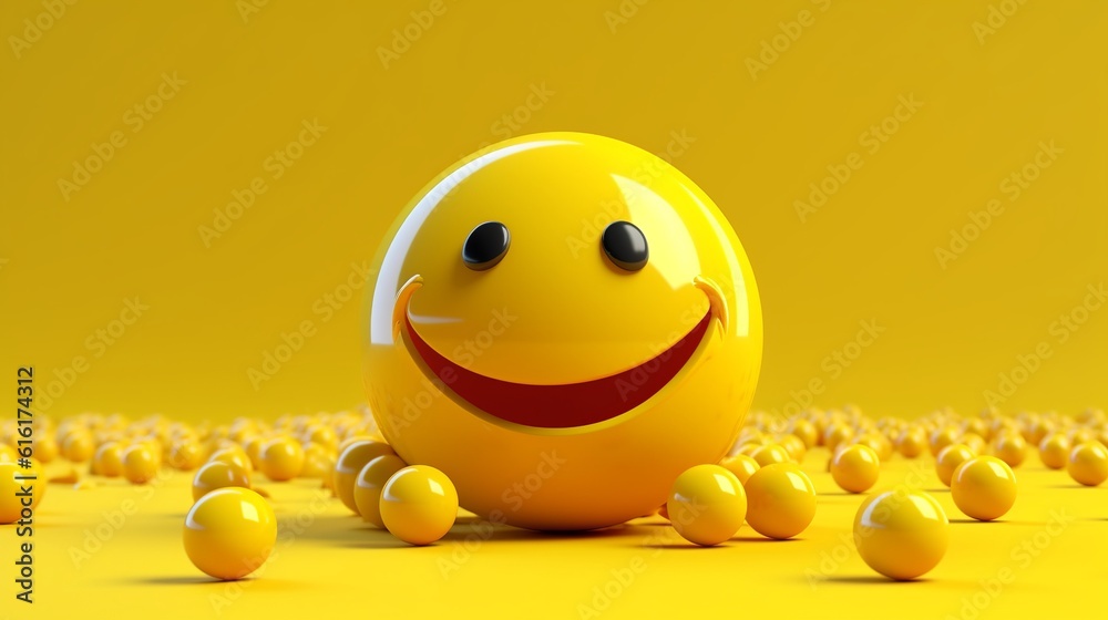Smiley Listen Music emoji features a yellow face with eyes, wearing ...