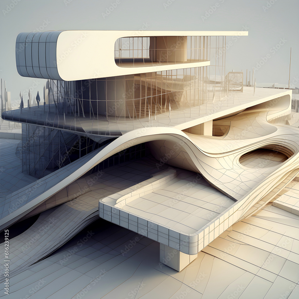 Foto draft of architectural design sketches Characteristics of ...