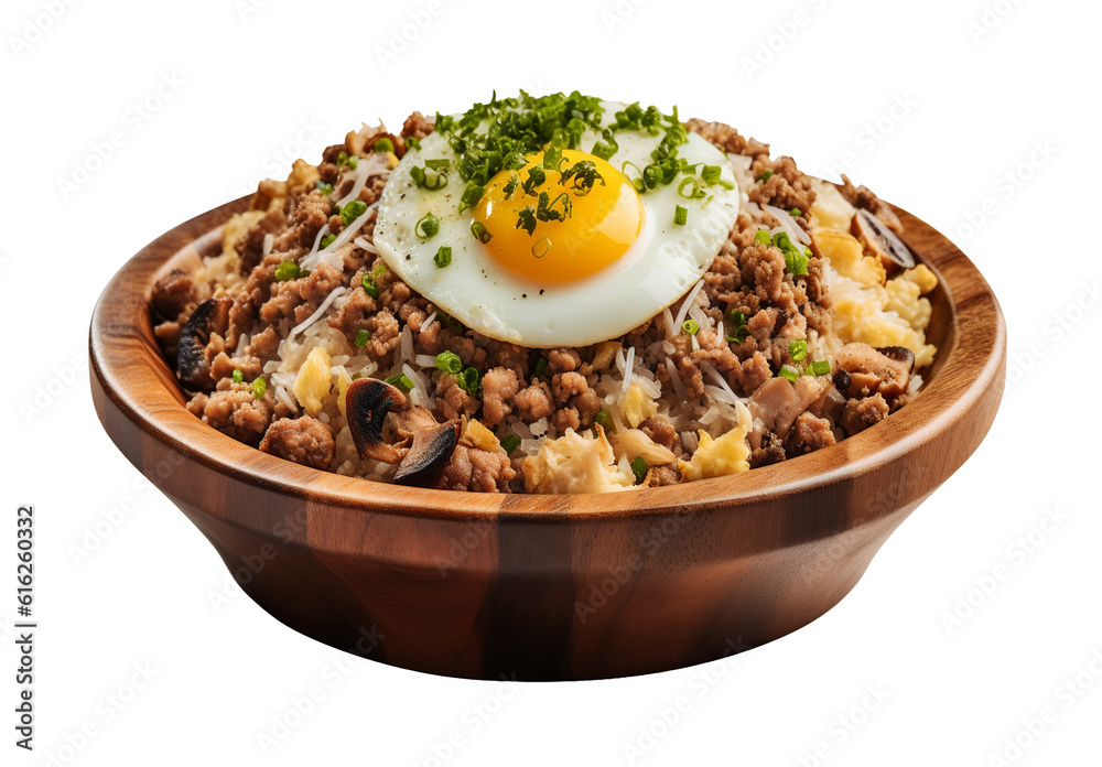 Filipino food sizzling sisig on transparent background. Generative AI ...