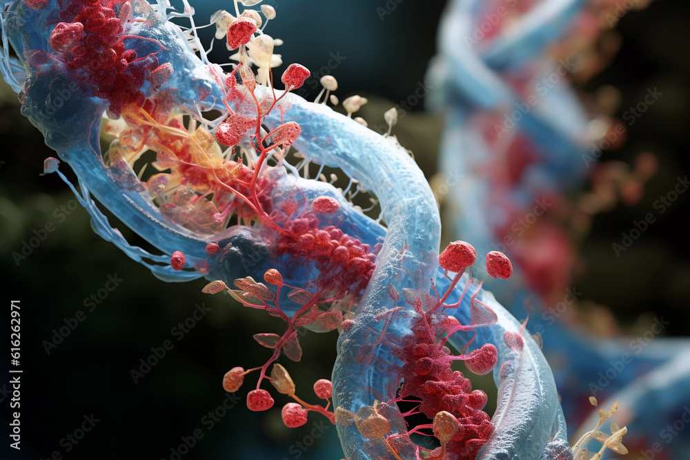 Beautiful RNA MESSENGER generated with AI. The colors are beautiful ...