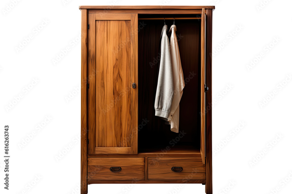 wardrobe isolated on a transparent background, generative ai Stock ...