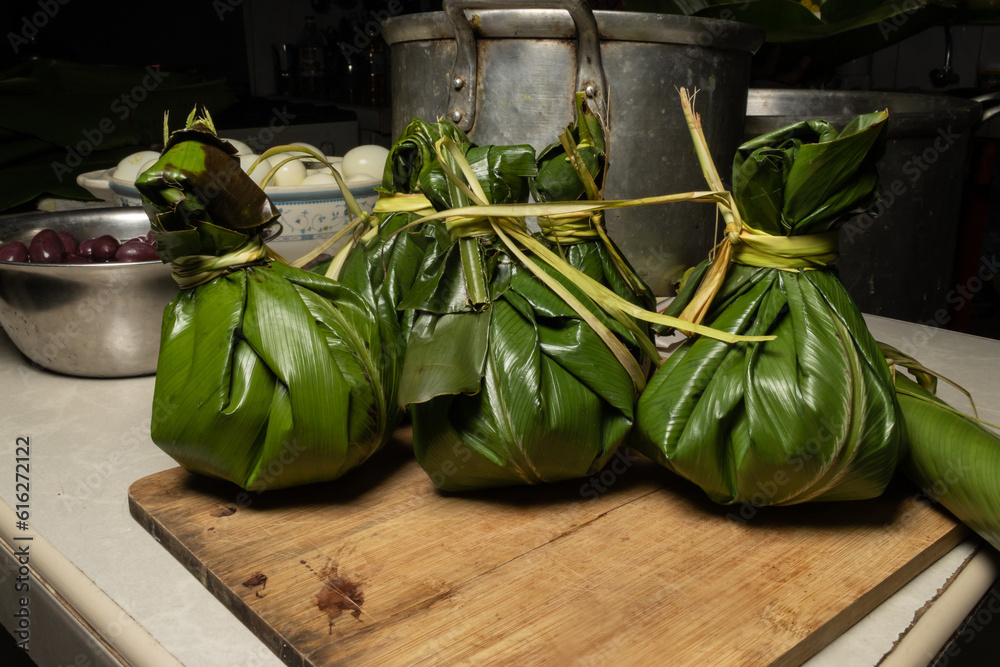 El Juane, a typical dish from the Peruvian jungle, prepared with rice ...
