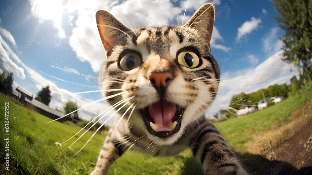 hilarious antics of a funny cat, showcasing its adorable mischief and ...