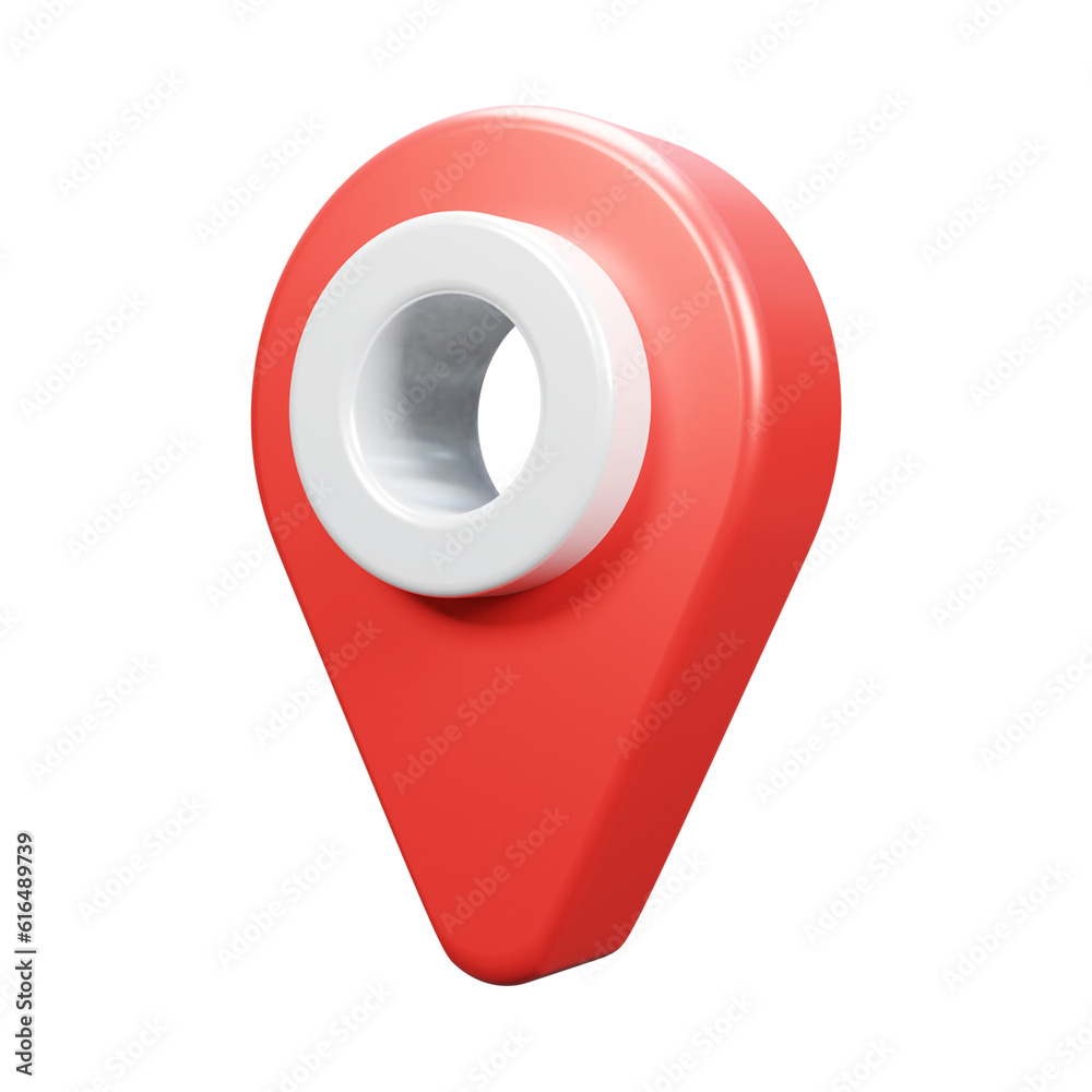 realistic map pin location icon 3d rendering navigation sign Stock ...