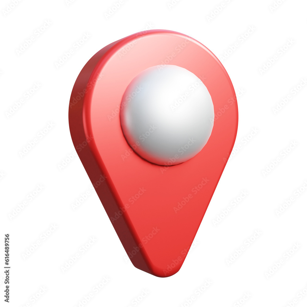 realistic map pin location icon 3d rendering navigation sign Stock ...