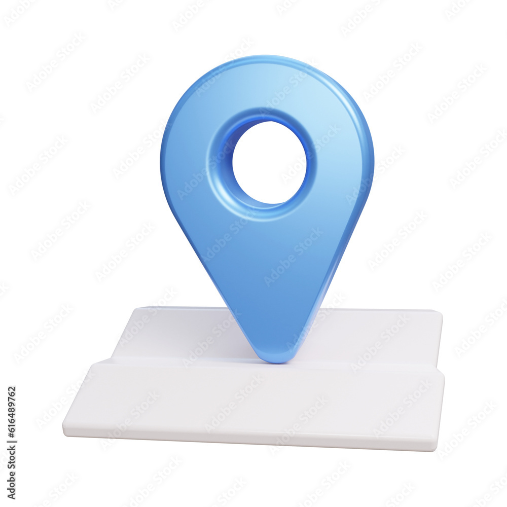realistic map pin location icon 3d rendering navigation sign Stock ...