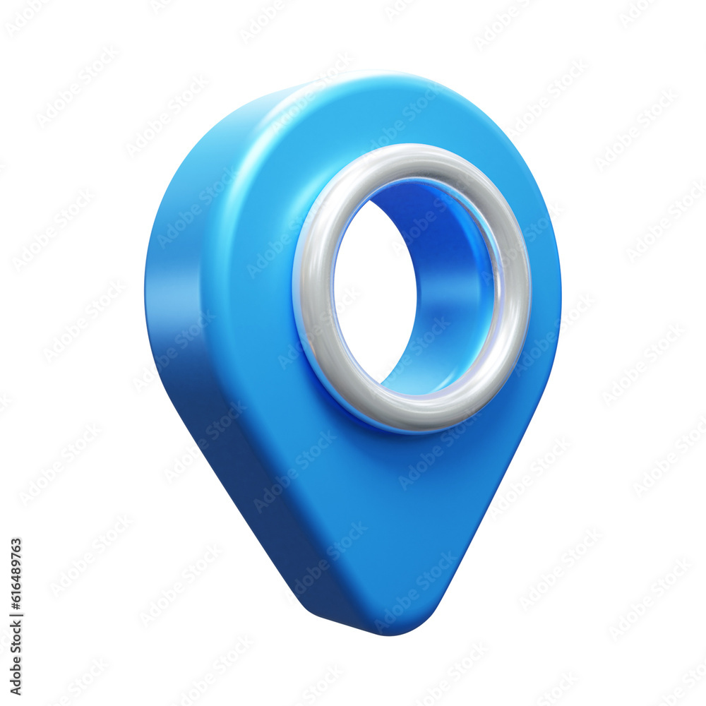 realistic map pin location icon 3d rendering navigation sign Stock ...