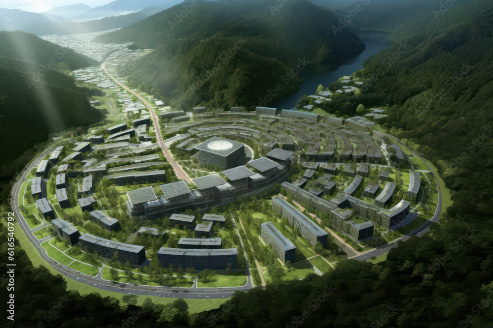 An eco-village with community-driven renewable energy projects ...