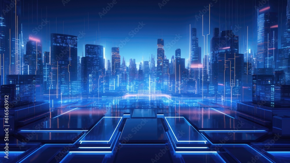 Powerful mainframe efficiently processes vast volumes of data, ensuring ...