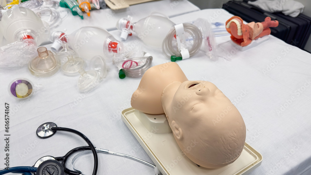 Hospital airway kit signifies emergency airway management. Endotracheal ...