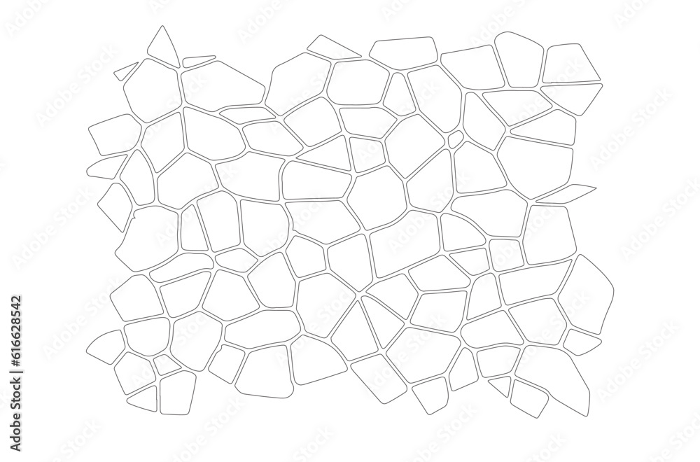 Title Stone on ground vector, Broken tiles mosaic pattern. texture ...