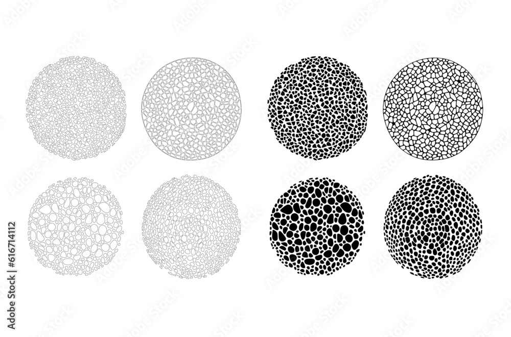 round Stone on ground vector, Broken tiles mosaic pattern. texture ...