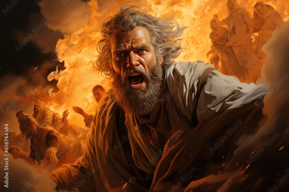 Apostle Paul Saul in persecution of the Jewish Israel people Generative AI Illustration Stock ...