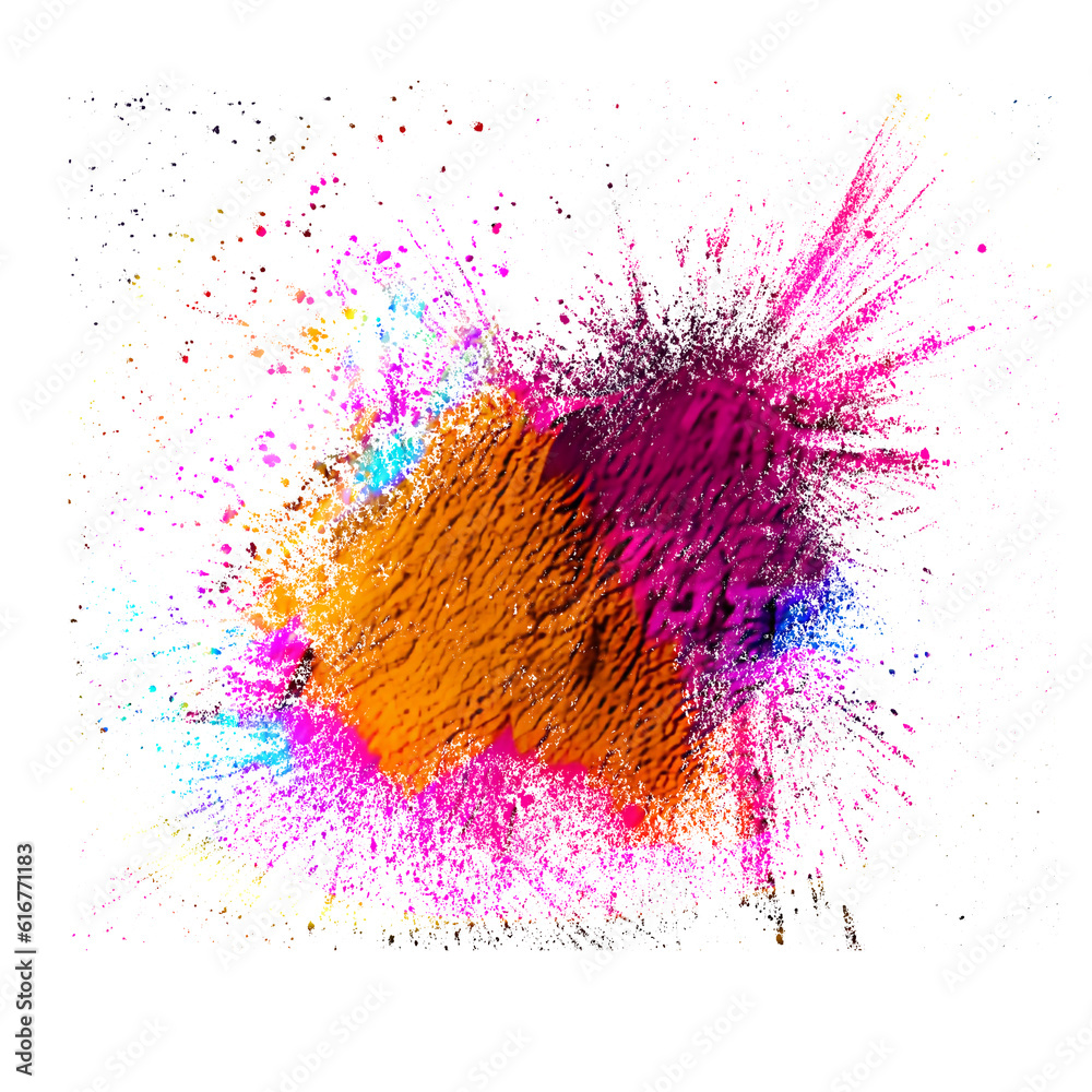 Ilustración de Stock Colorful rainbow holi paint splash, color powder ...