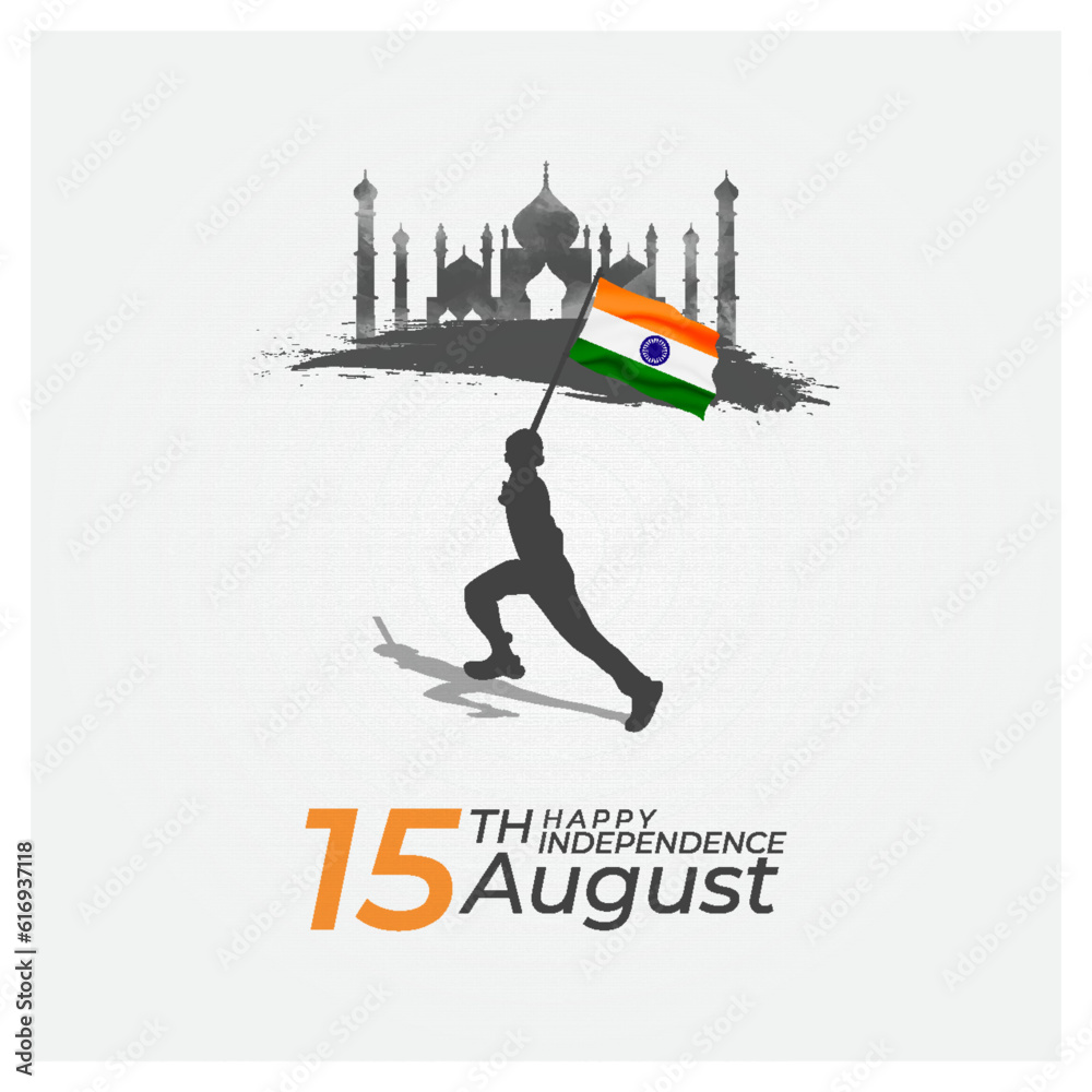 15th August Happy Independence Day of India and creative social media ...