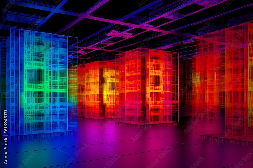 A heat map image that displays the temperature variations in a large ...