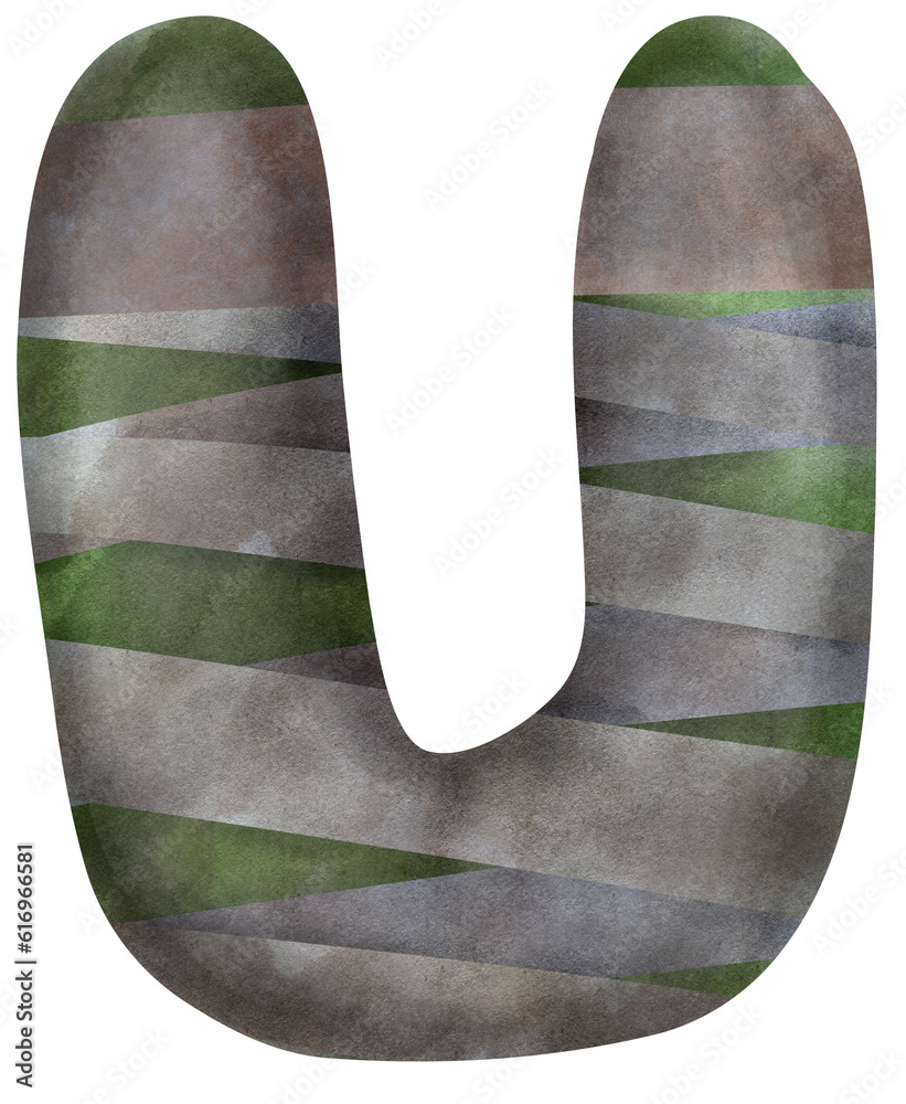 Vintage Halloween zombie Font. Hand Drawn Zombie Alphabet. Decorative ...