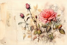 Roses Flowers Vintage Collage Free Stock Photo - Public Domain Pictures