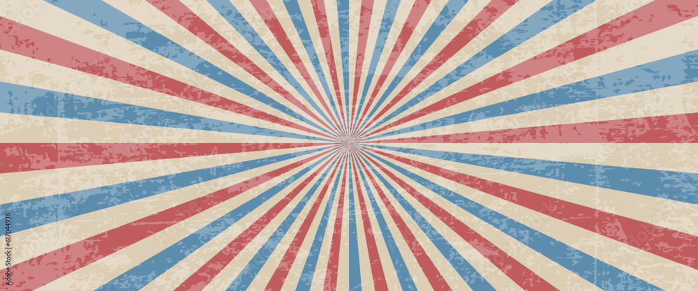 USA flag vintage grunge shabby retro horizontal poster background with ...