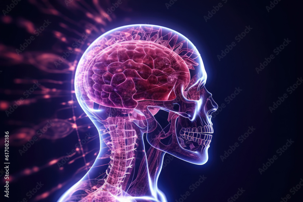 image of a brain scanner, Smart medical concept, use of artificial ...