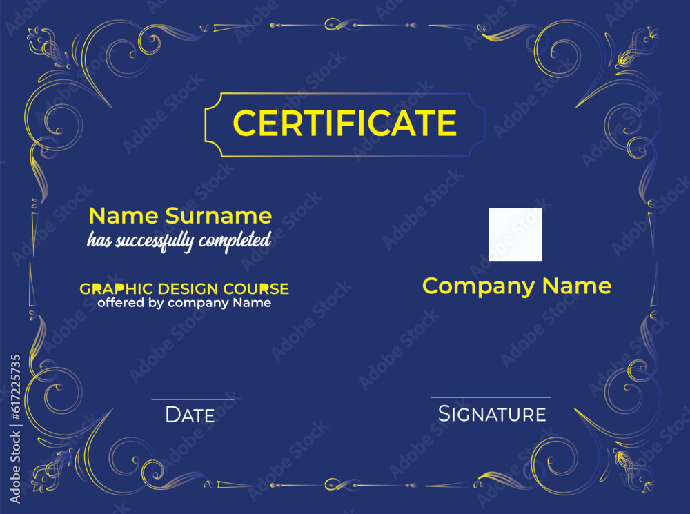 Certificate Design **Full vectors. ***Editable color. ***CMYK color ...