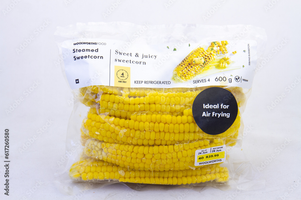 Johannesburg, South Africa - a packet of steamed sweetcorn from ...