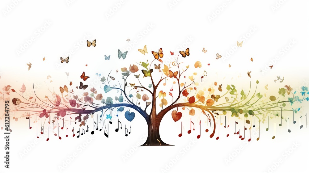 Sustainable Harmony: A graphic depiction of musical notes forming a ...