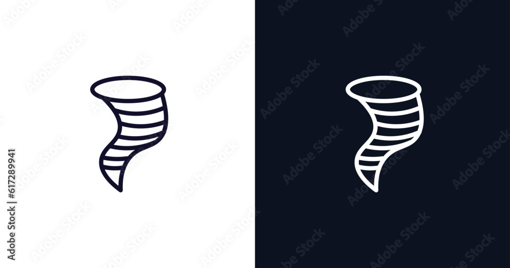 typhoon icon. Thin line typhoon icon from weather collection. Outline ...