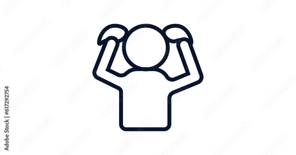 pulling hair icon. Thin line pulling hair icon from people collection ...