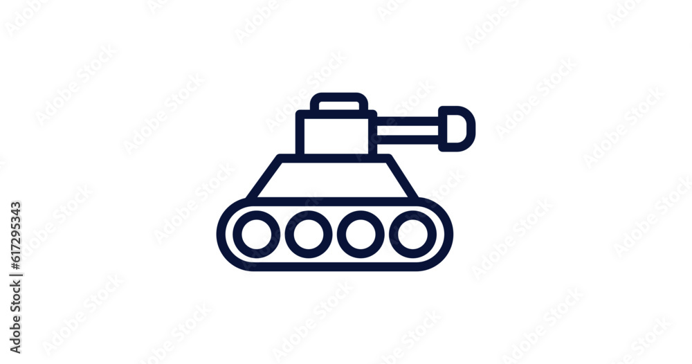 tank icon. Thin line tank icon from military and war and collection ...