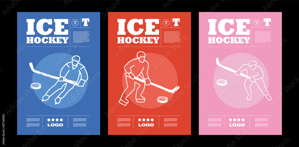 Template Sport Layout Design, ice hockey. Hockey league tournament ...