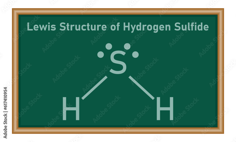 Lewis structure of hydrogen sulfide (H2S). Chemistry resources for ...