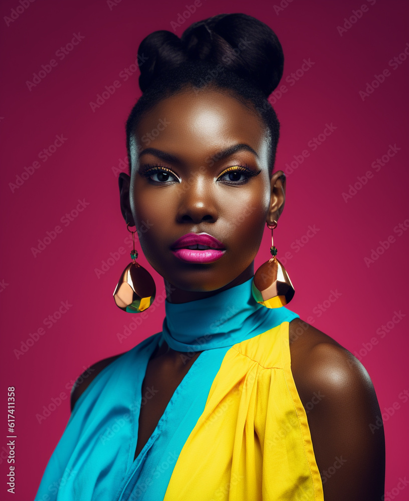 Woman Female Face Portrait Close Up Photo Digital Generated Realistic ...