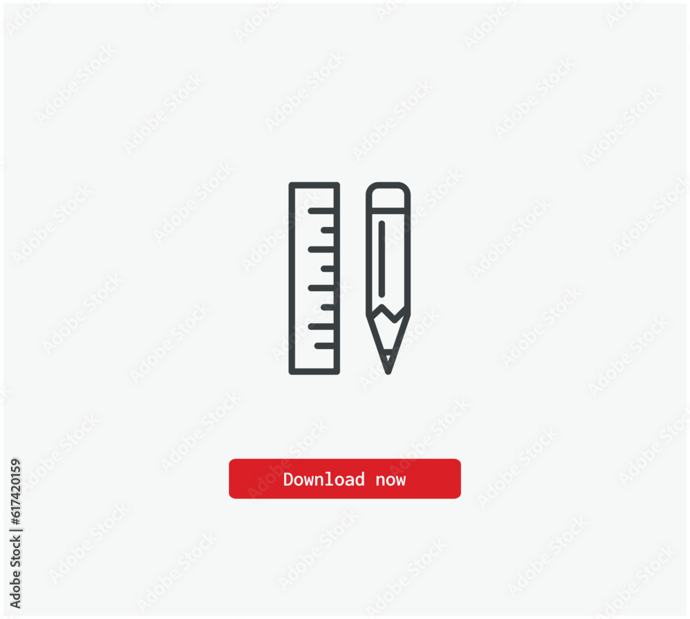 Measure vector icon. Symbol in Line Art Style for Design, Presentation ...