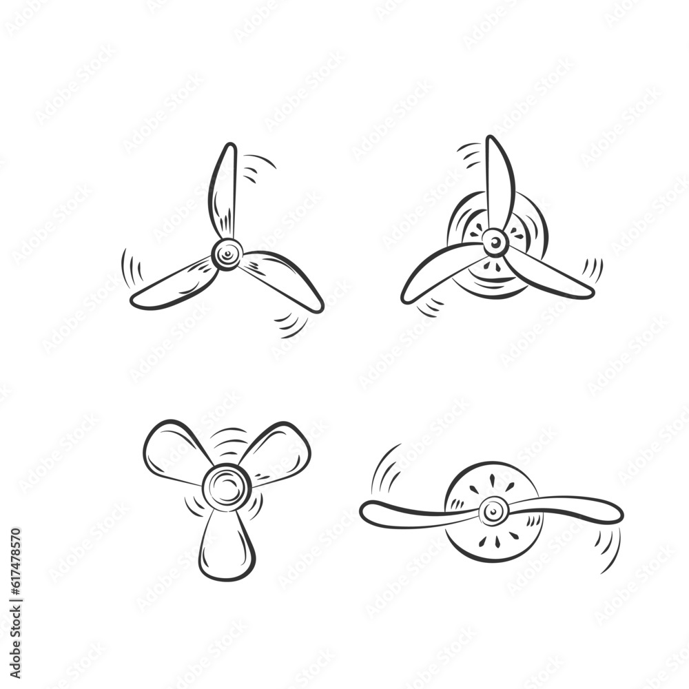 Vector screw fan prop tyrbine blade motor. Rotor shape boat air ...