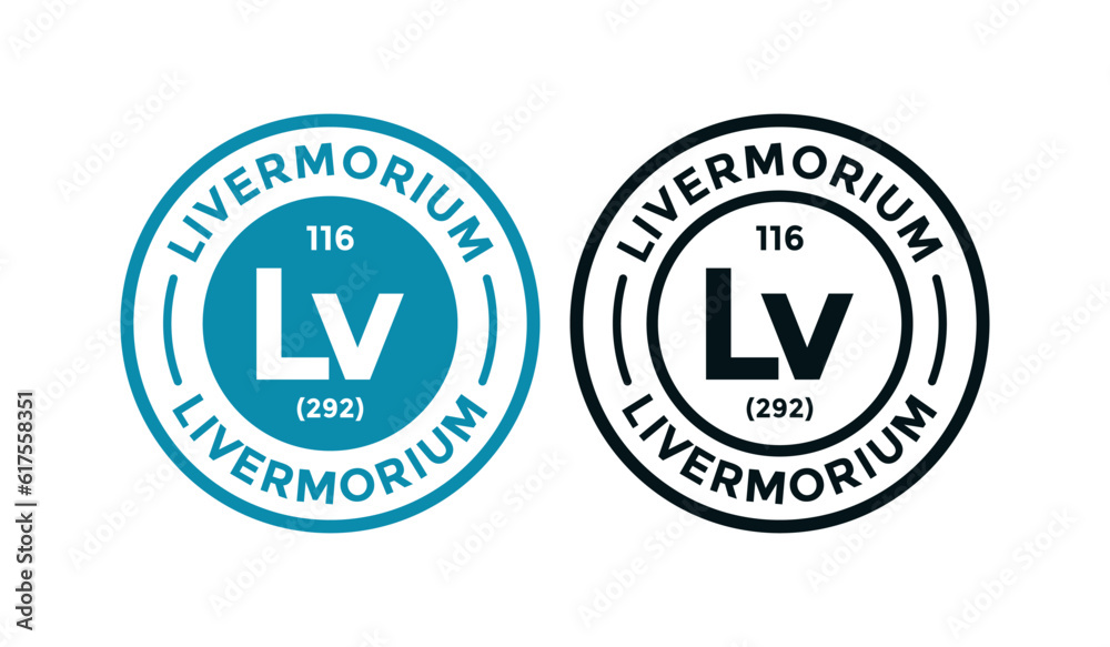 Vektor Livermorium logo badge template. this is chemical element of ...