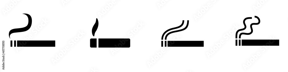 Cigarette icon vector set. Cigar illustration sign collection. smoke ...